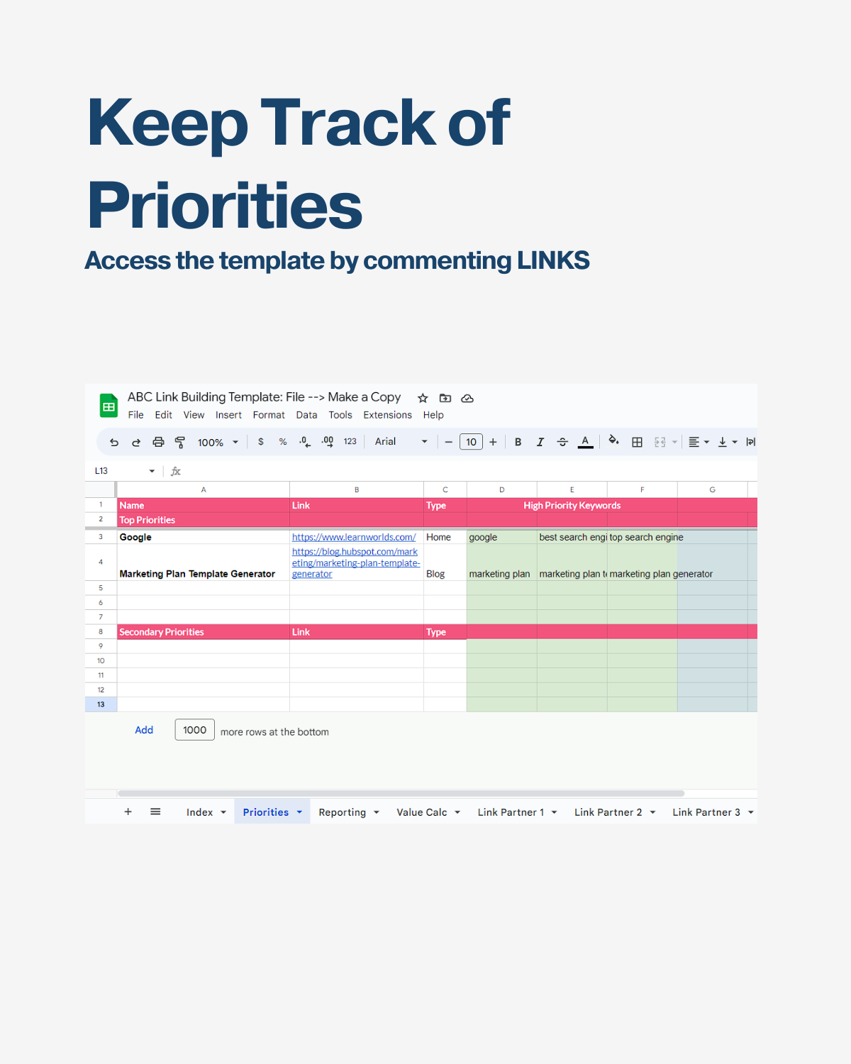Download the Link-Building Exchange Template - Marketing Experts Hub