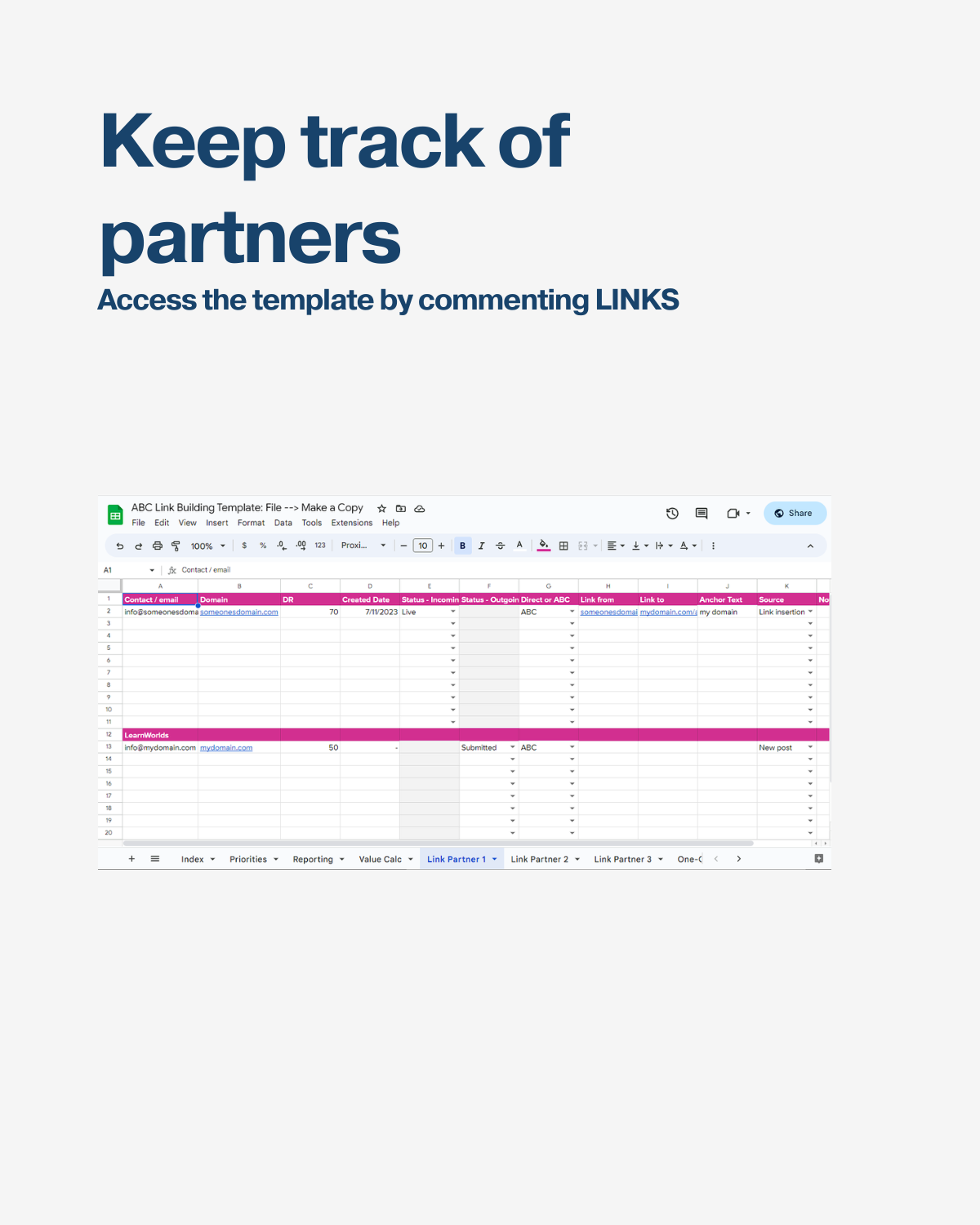 Download the Link-Building Exchange Template - Marketing Experts Hub